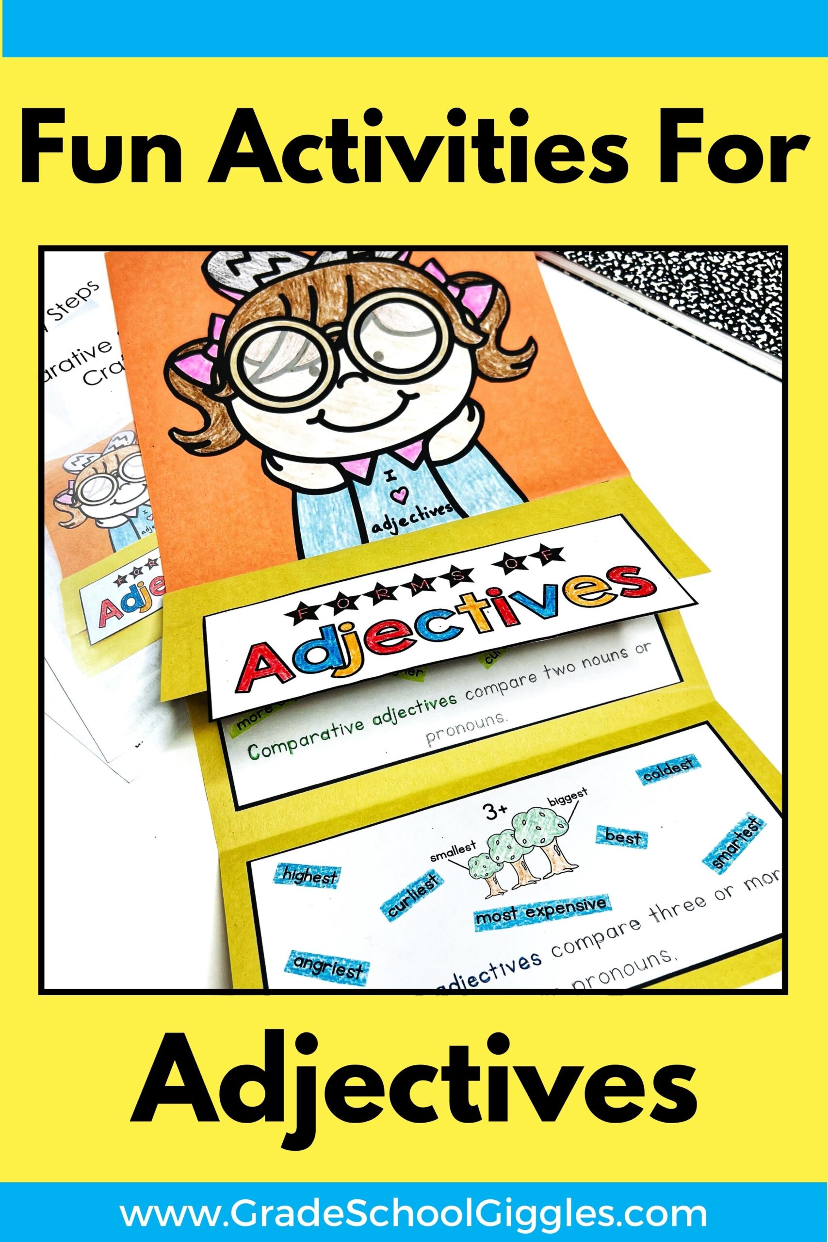 Fun Activities For Teaching About Adjectives Grade School Giggles