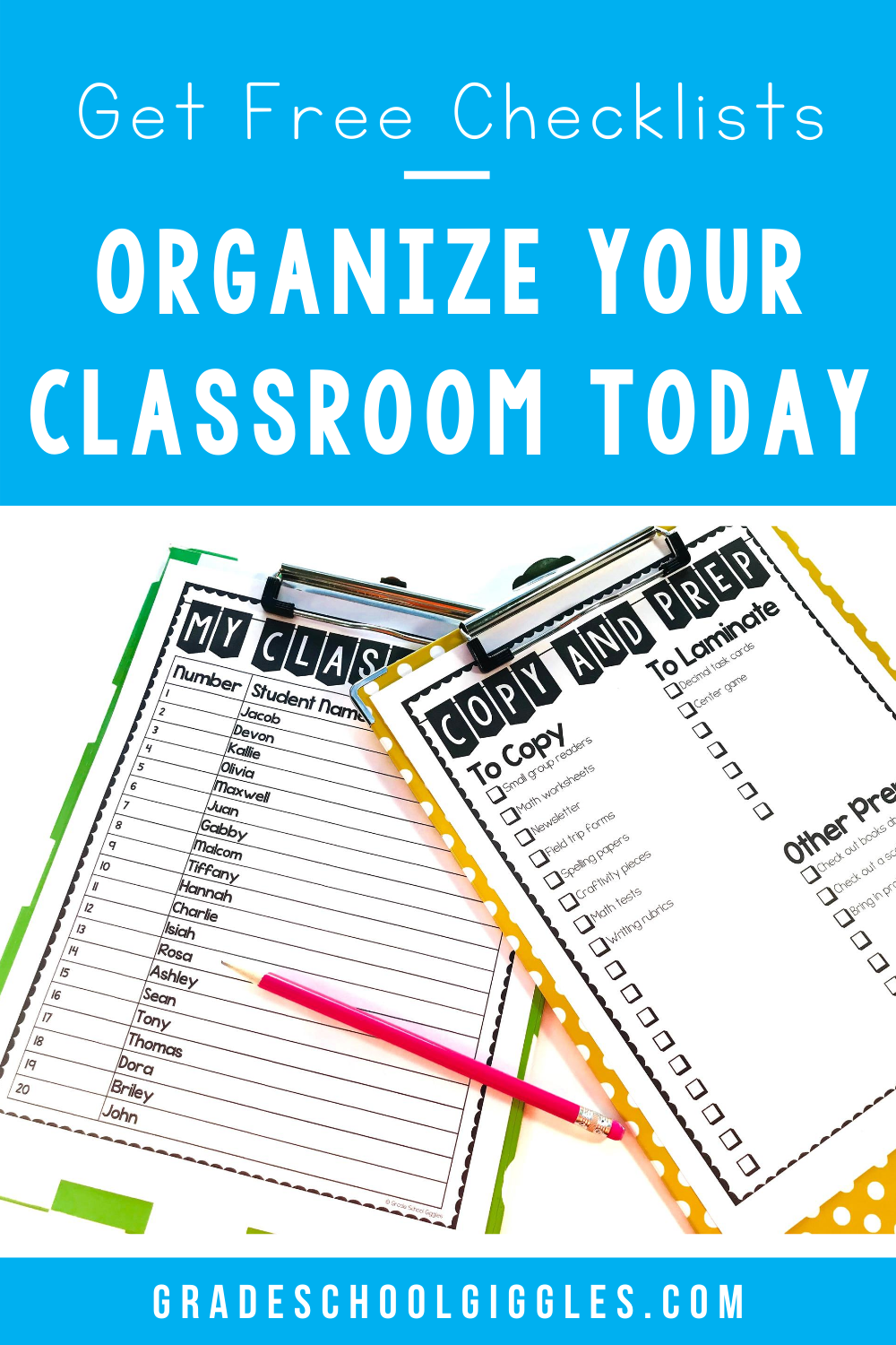 96B Do You Have These 7 Checklists Every Teacher Needs?11 - Grade ...