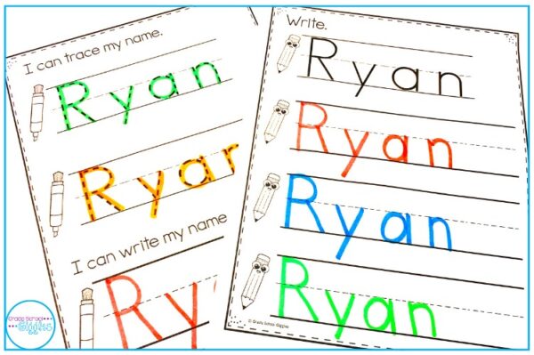 5 Hands-On Activities For Name Writing Practice - Grade School Giggles