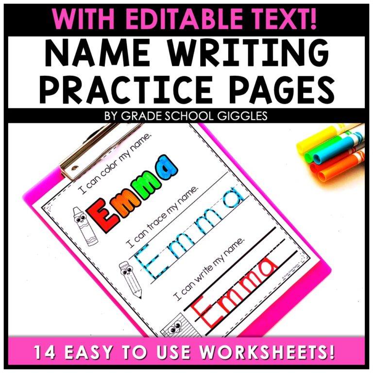 5 Hands-On Activities For Name Writing Practice - Grade School Giggles