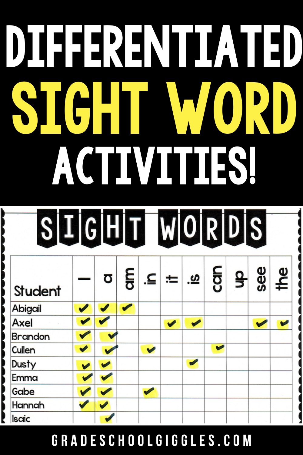 5 Differentiated Sight Word Activities You Can Try Today - Grade School ...