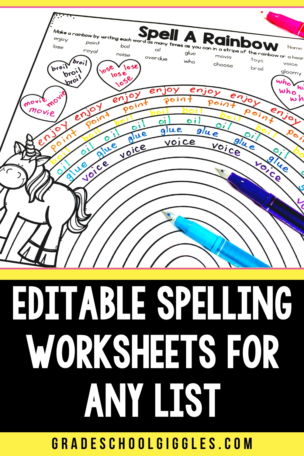Fun Spelling Practice Worksheets And Activities - Grade School Giggles