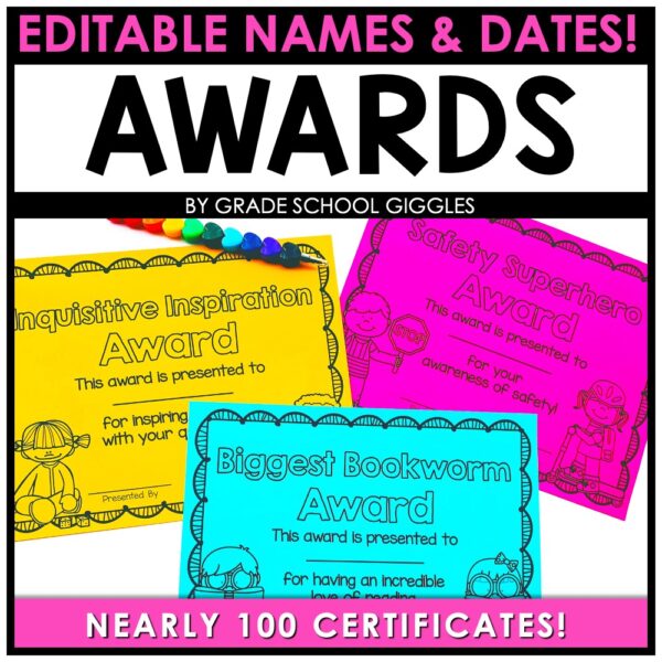 Creative End Of The Year Student Awards - Grade School Giggles