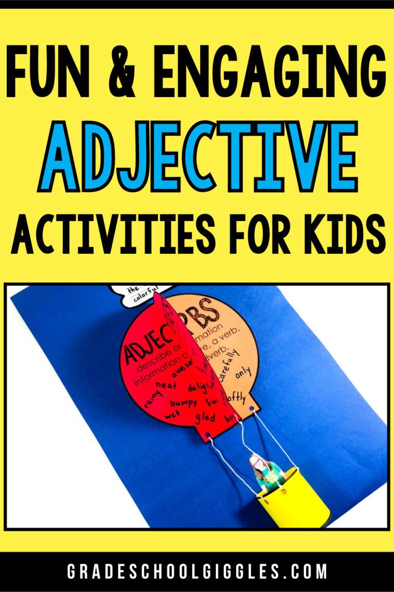 Fun Activities For Teaching About Adjectives - Grade School Giggles